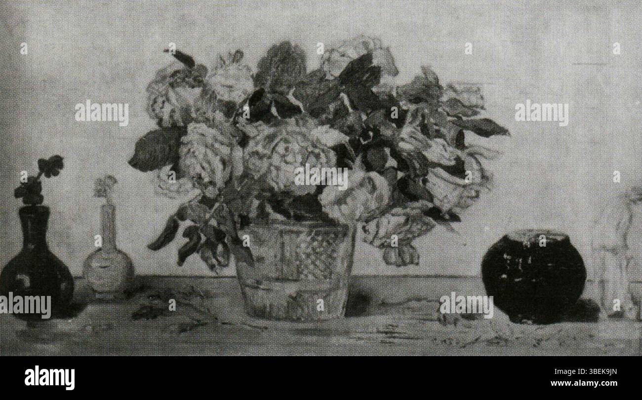 'Roses, Tanagra Figure and Vases' (1923) by James Ensor blends his fascination with classical ...