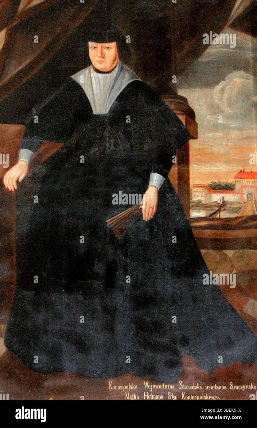 This portrait, painted between 1612-1616, depicts Anna Koniecpolska ...