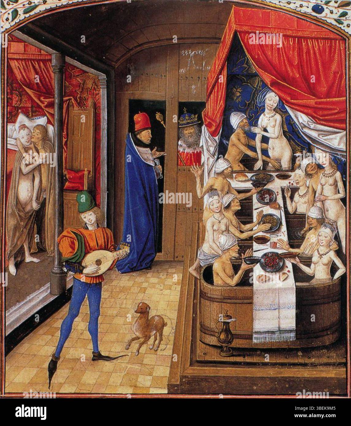 Painting from around 1470 by the Master of Anthony of Burgundy showing ...