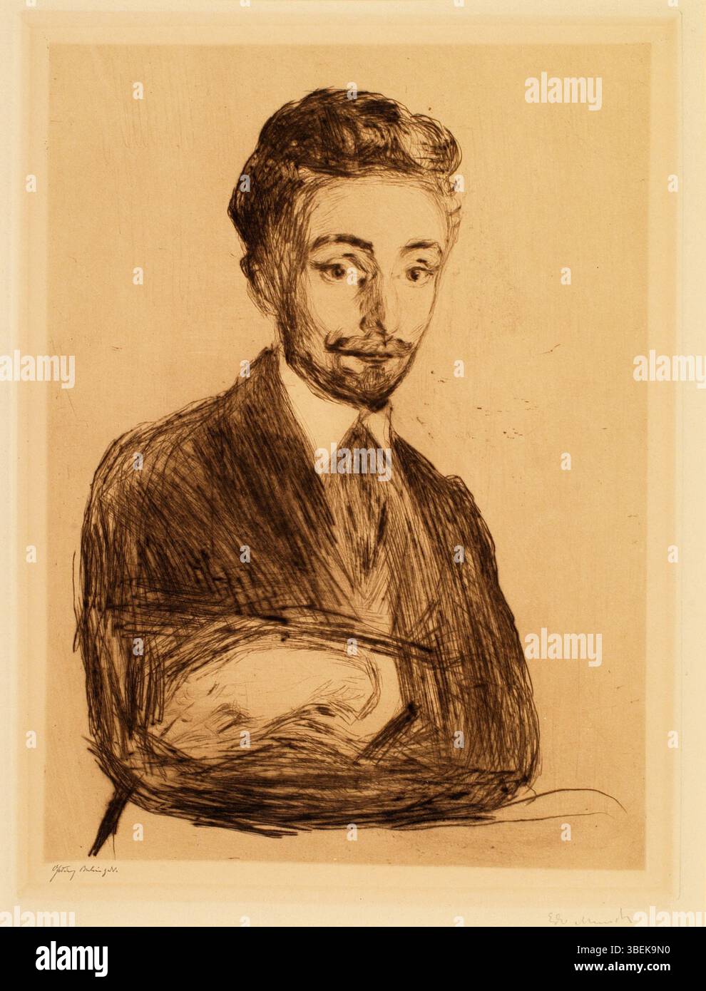 Edvard Munch painted this portrait of Helge Rode between 1896 and 1897 ...