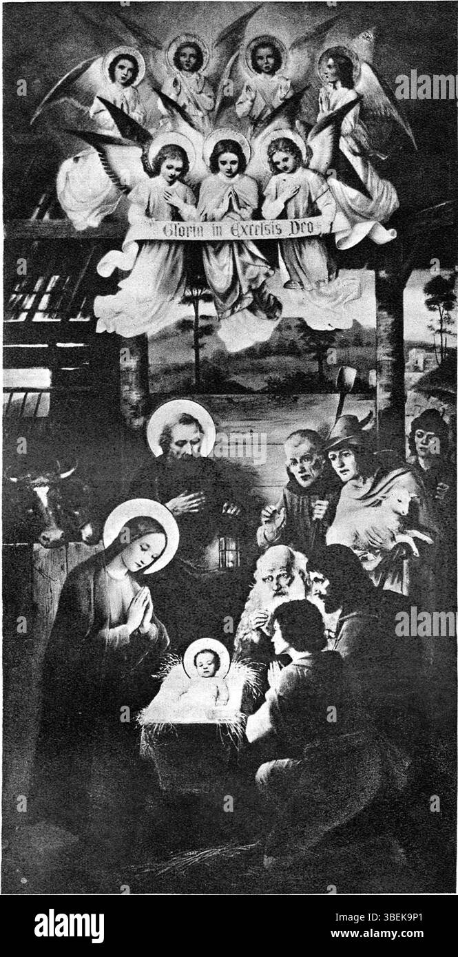 Christmas art christian theme Black and White Stock Photos & Images - Alamy