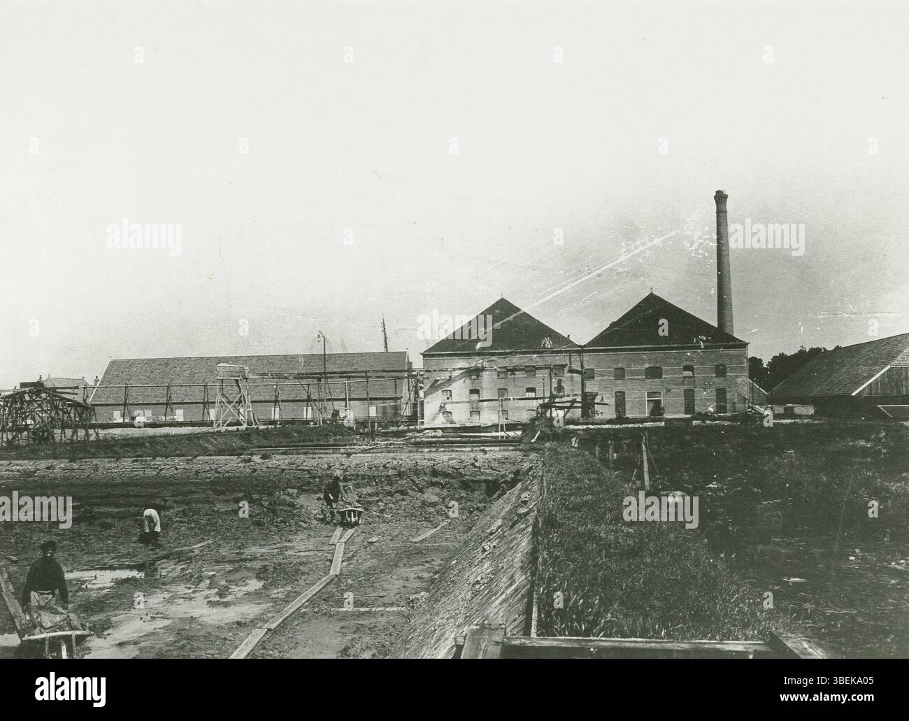 This 1920 image shows the rear view of the Cooperative Potato Starch ...