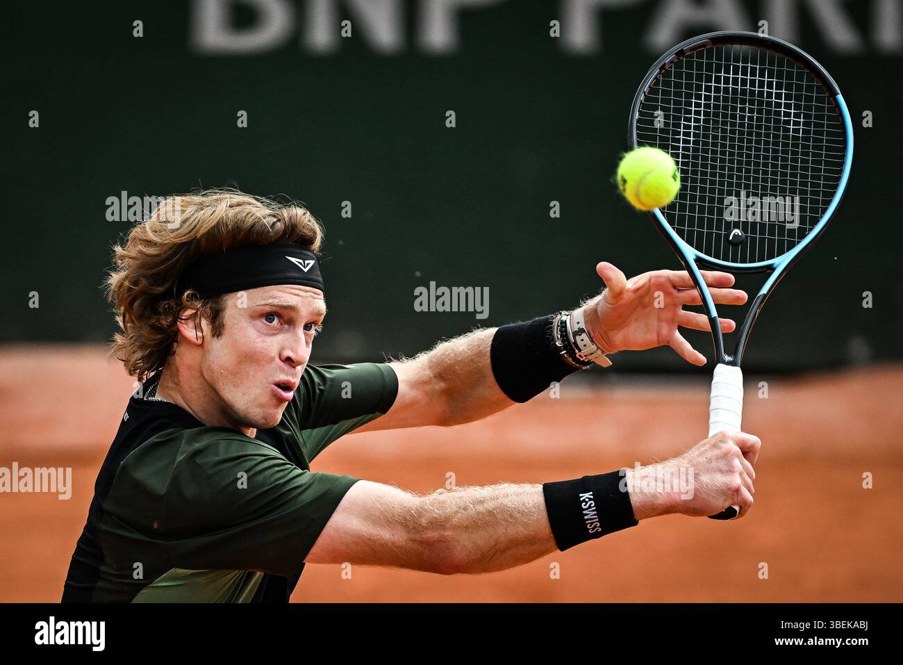 Andrey RUBLEV of Russia during the fifth day of the Roland-Garros 2025, French Open, Grand Slam ...
