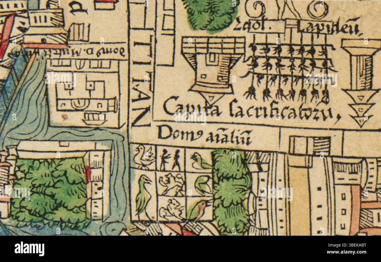 This 1524 map, attributed to Hernán Cortés, shows Tenochtitlan, the ...
