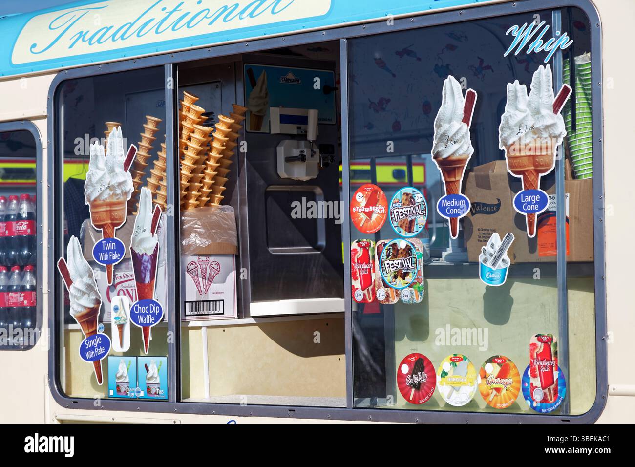 Ice cream van, serving window Stock Photo - Alamy