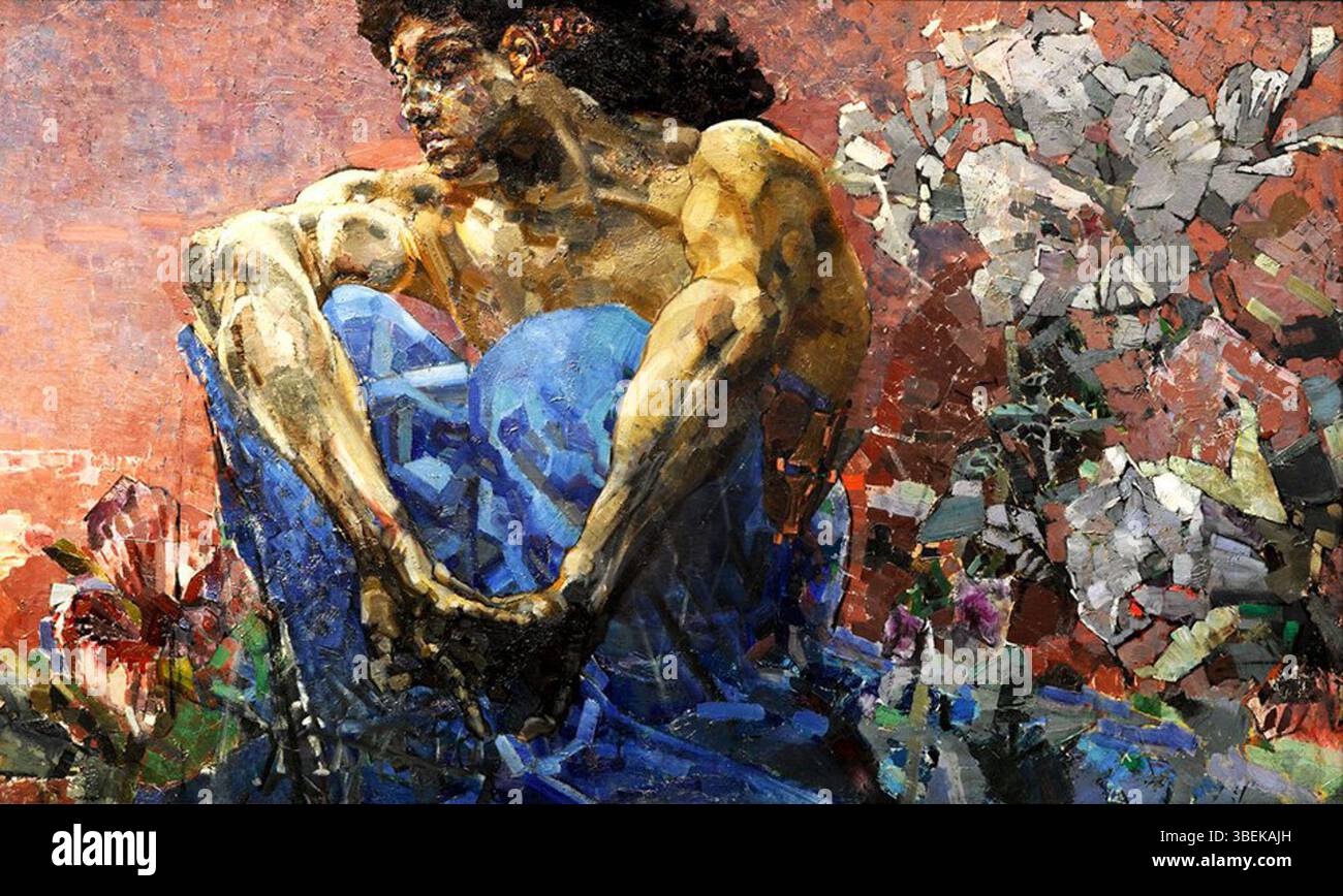 'Il demone seduto' ('The Sitting Demon') is a reproduction of Mikhail ...