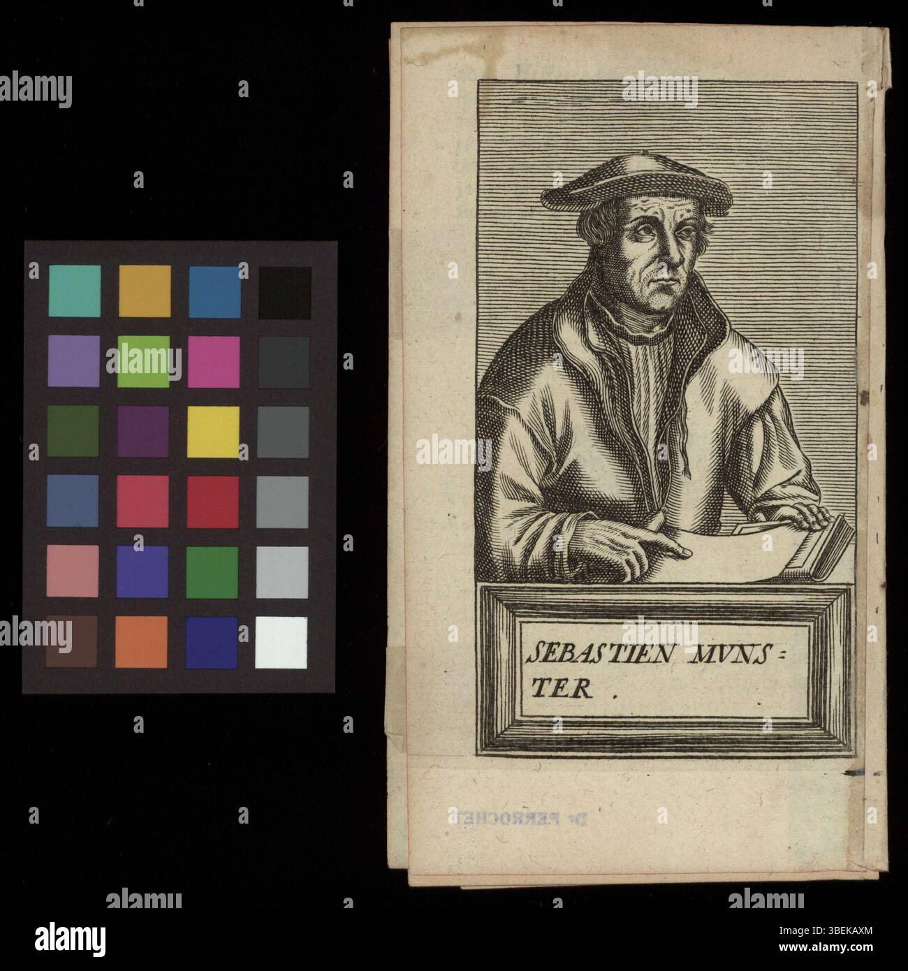 This copper engraving from 1670 features Sebastien Munster, a 16th ...