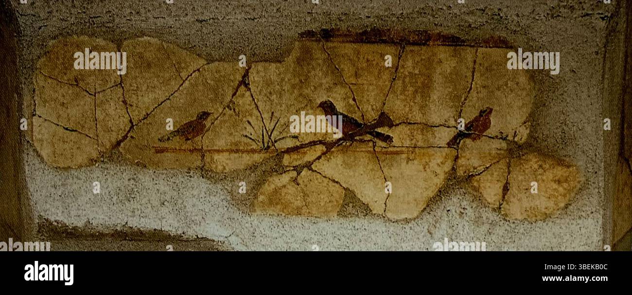 Original painting of the lower panel on the south wall of Corridor K in ...