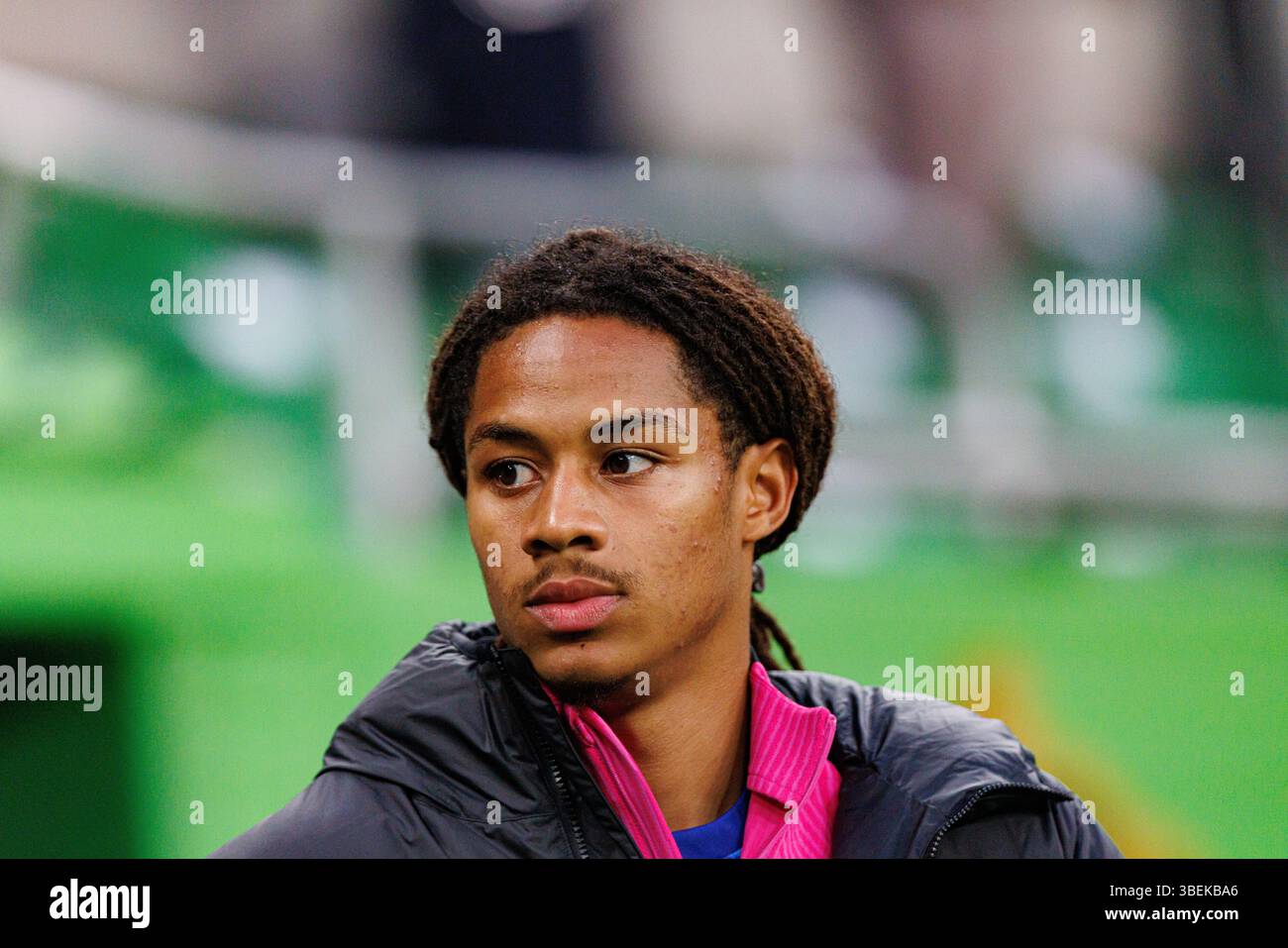 Mathis Amougou seen during UEFA Conference League 2025 final game ...