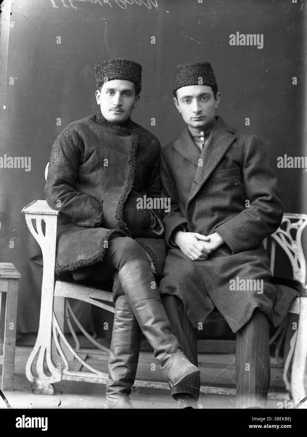 This photograph from May 12, 1921, shows prominent Azerbaijani party ...
