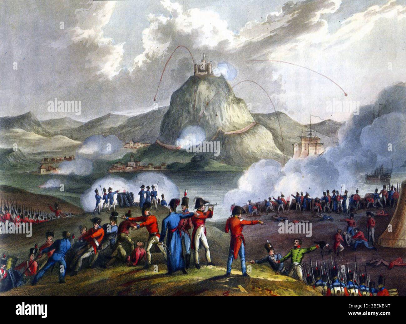 Artistic portrayal by Joseph John Jenkins and Denis Dighton of the 1813 ...