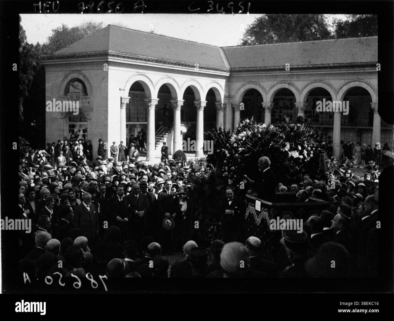 This photograph from 1930 shows the funeral of Silvain at Père Lachaise ...