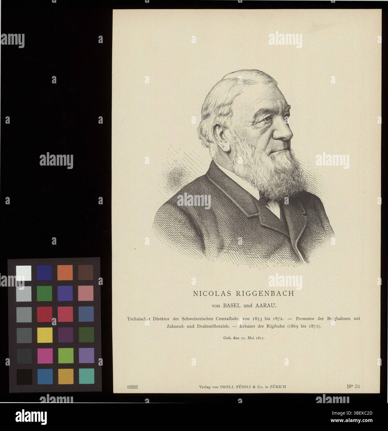 This lithographic reproduction, created between 1800 and 1899, depicts ...