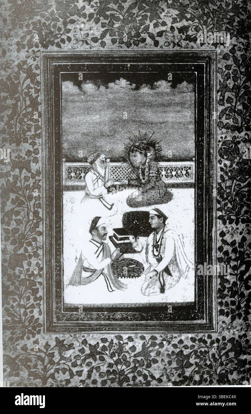 This miniature painting depicts Dara Shikoh, the Mughal prince ...