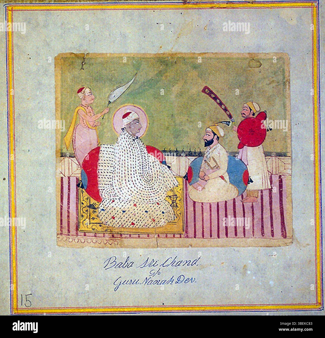 This early 19th-century painting depicts Sri Chand, the eldest son of Guru Nanak and founder of ...