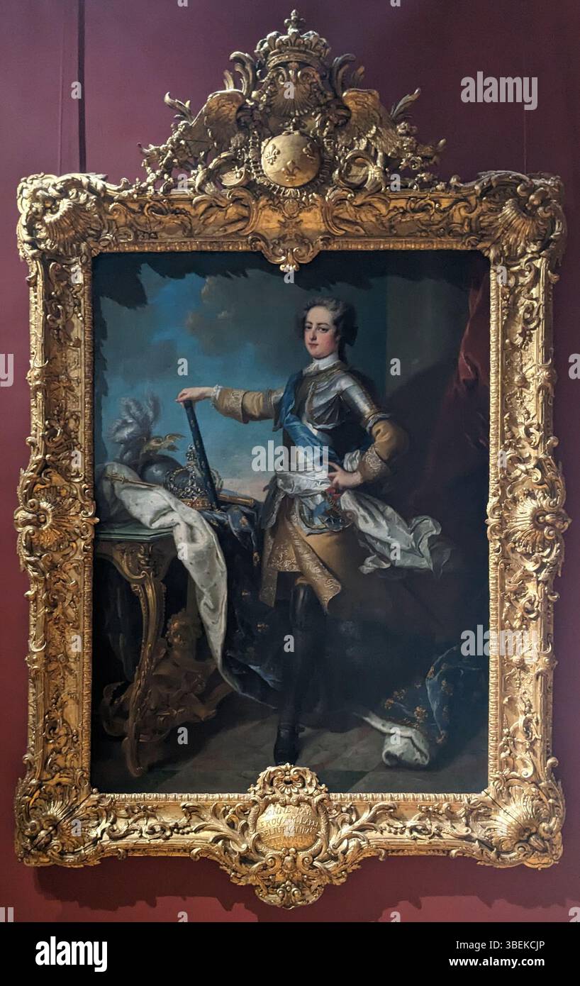 This portrait of Louis XV, king of France, was created by the workshop ...