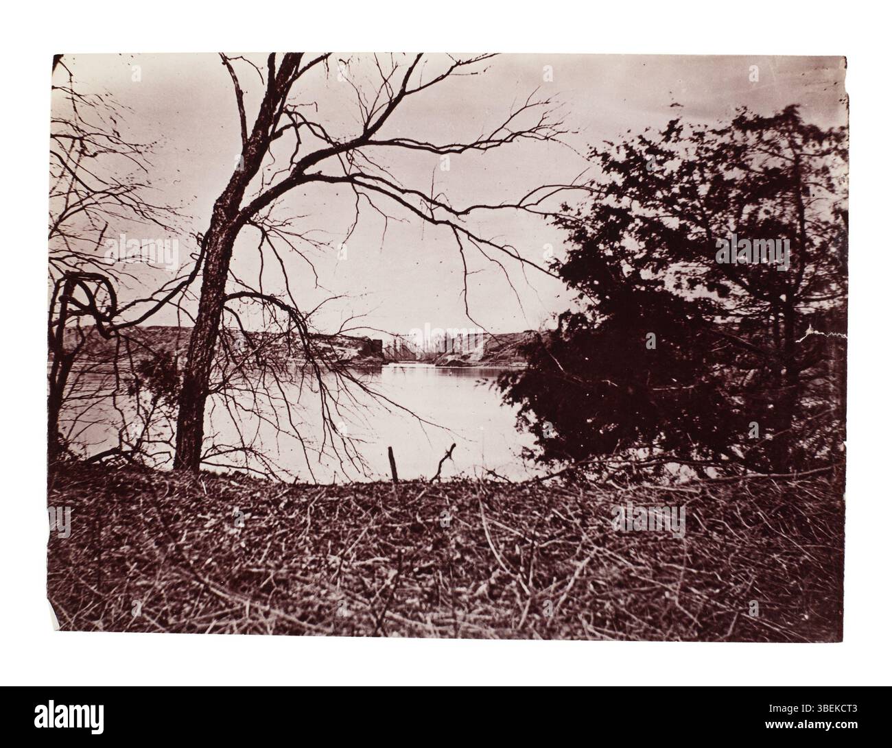 This image depicts the Dutch Gap Canal along the James River in ...