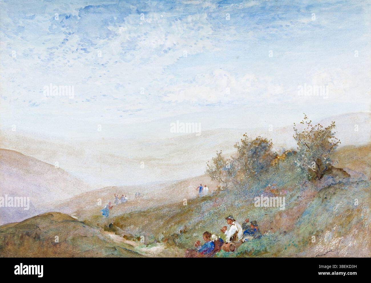 This circa 1900 watercolor and gouache painting by Robert Thorne Waite ...