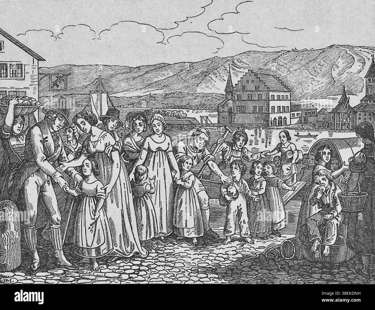'Die Glarner Kinder' (The Glarus Children) depicts the arrival of poor ...