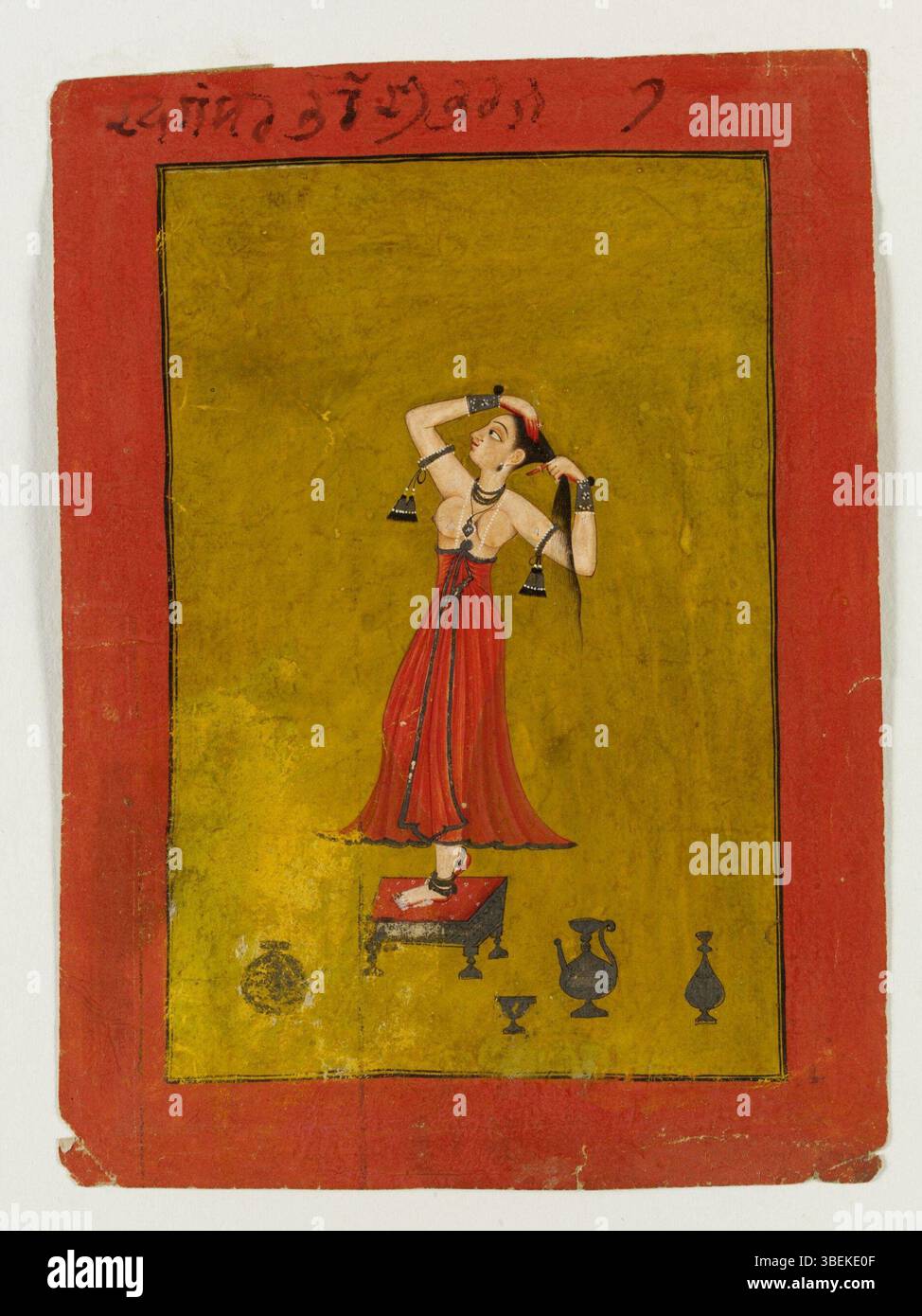 'Devagandhari Ragini', a 1730s Ragamala painting, portrays a woman ...