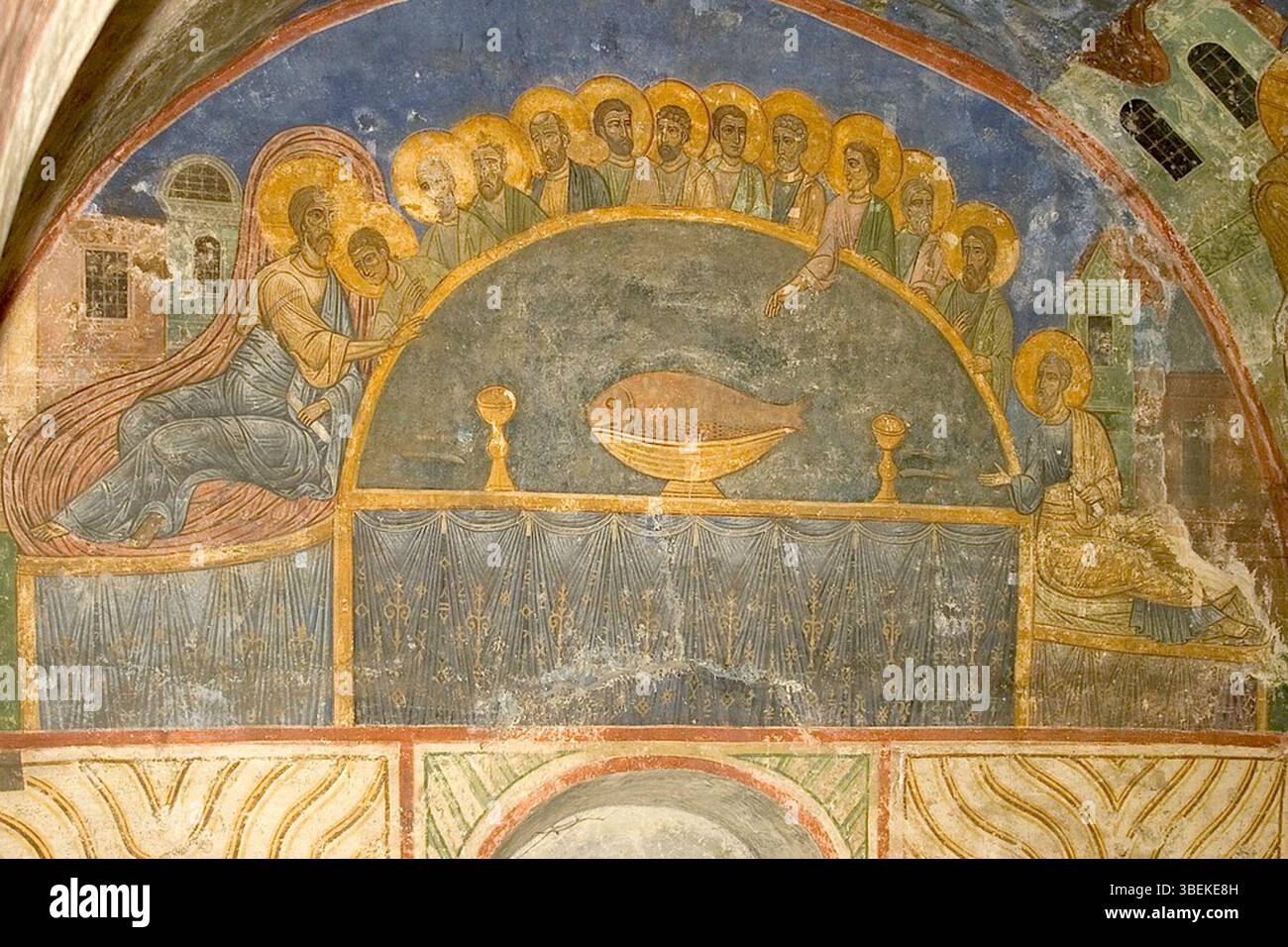 The 'Communion of the Apostles' fresco, located in the Transfiguration ...