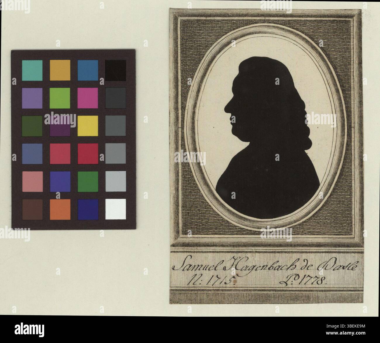 This 1778 silhouette of Samuel Hagenbach de Basle is created using ...