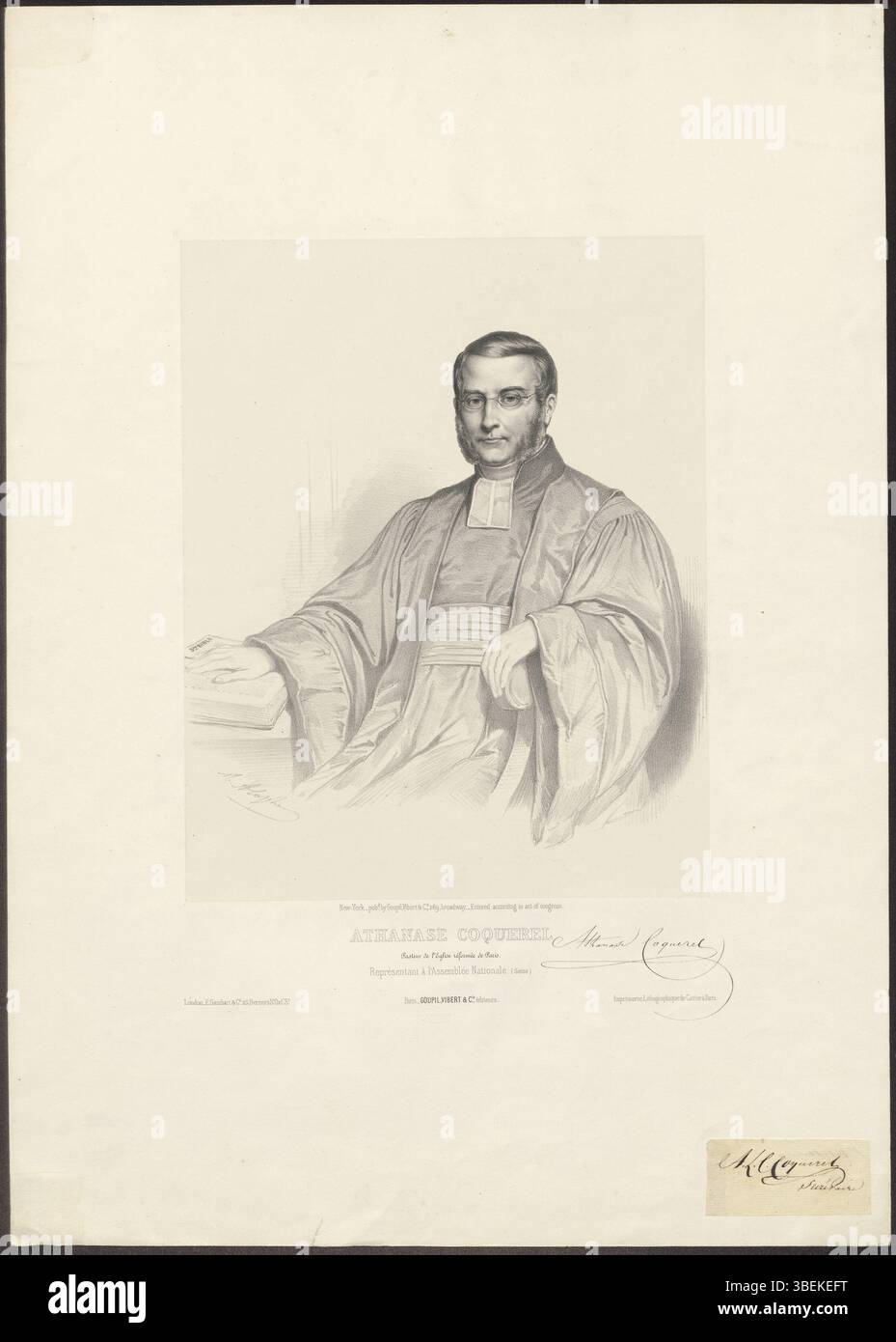 This portrait of Athanase Coquerel, a reformed minister in Paris ...