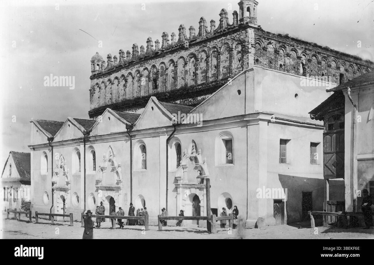 The Great Synagogue and Beit Midrash in Zhovkva, constructed between ...