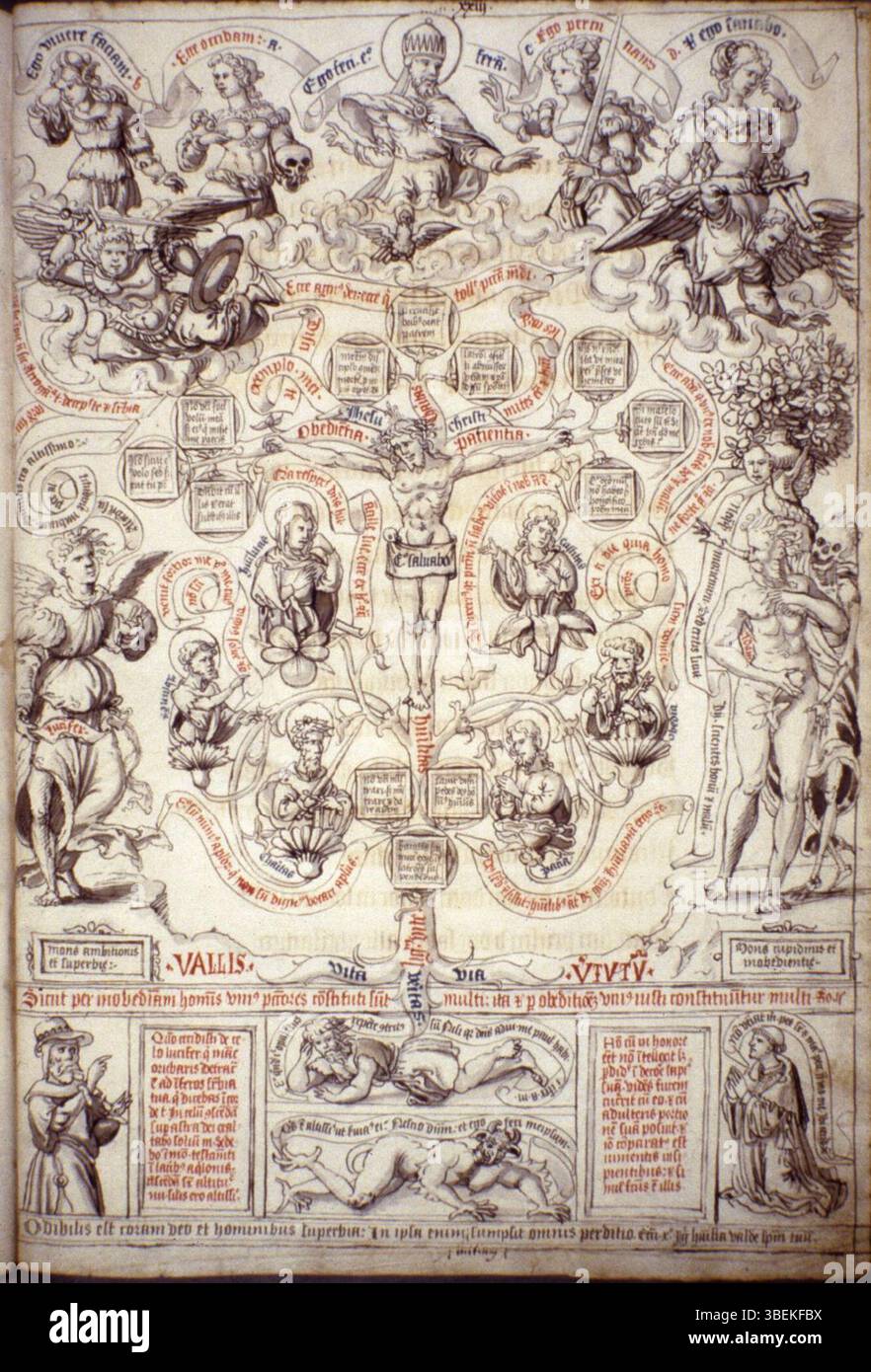 Drawing by Gielis vander Hecken before 1538, depicting Christ crucified ...