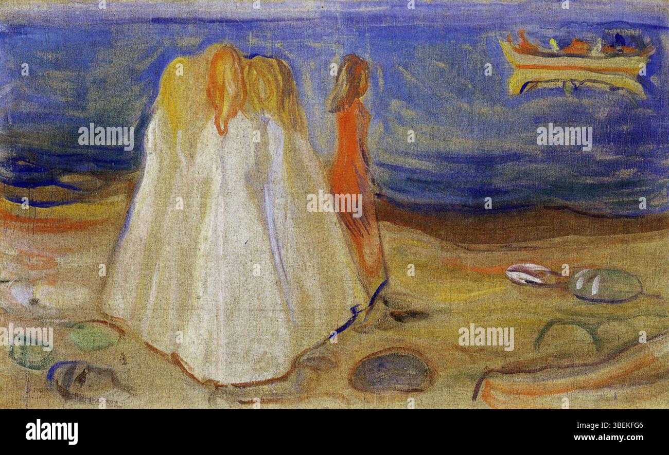 'Young Women on the Beach' (The Reinhardt Frieze) by Edvard Munch is ...