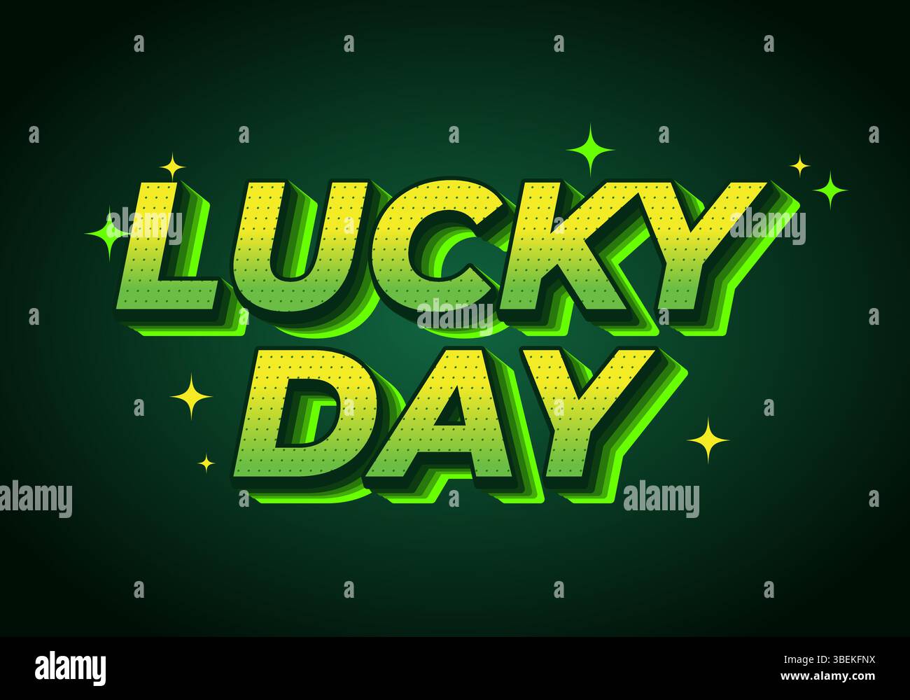 Lucky day. text effect design with bold font for promotional event ...