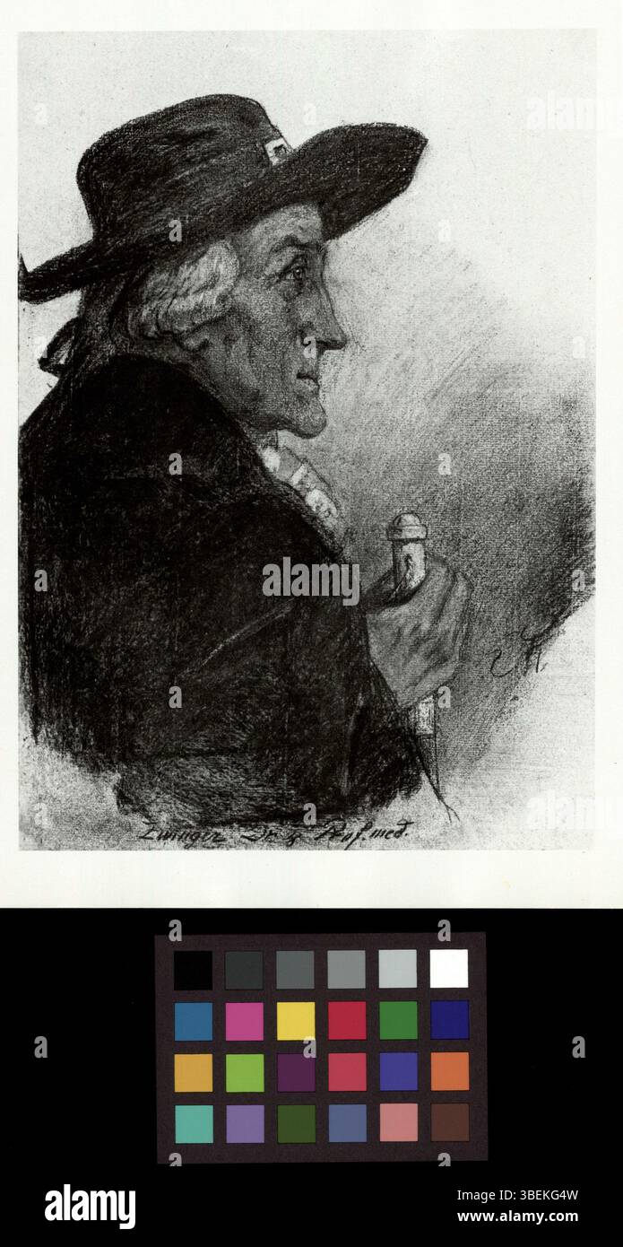 This black and white photograph of a drawing, made between 1700 and ...