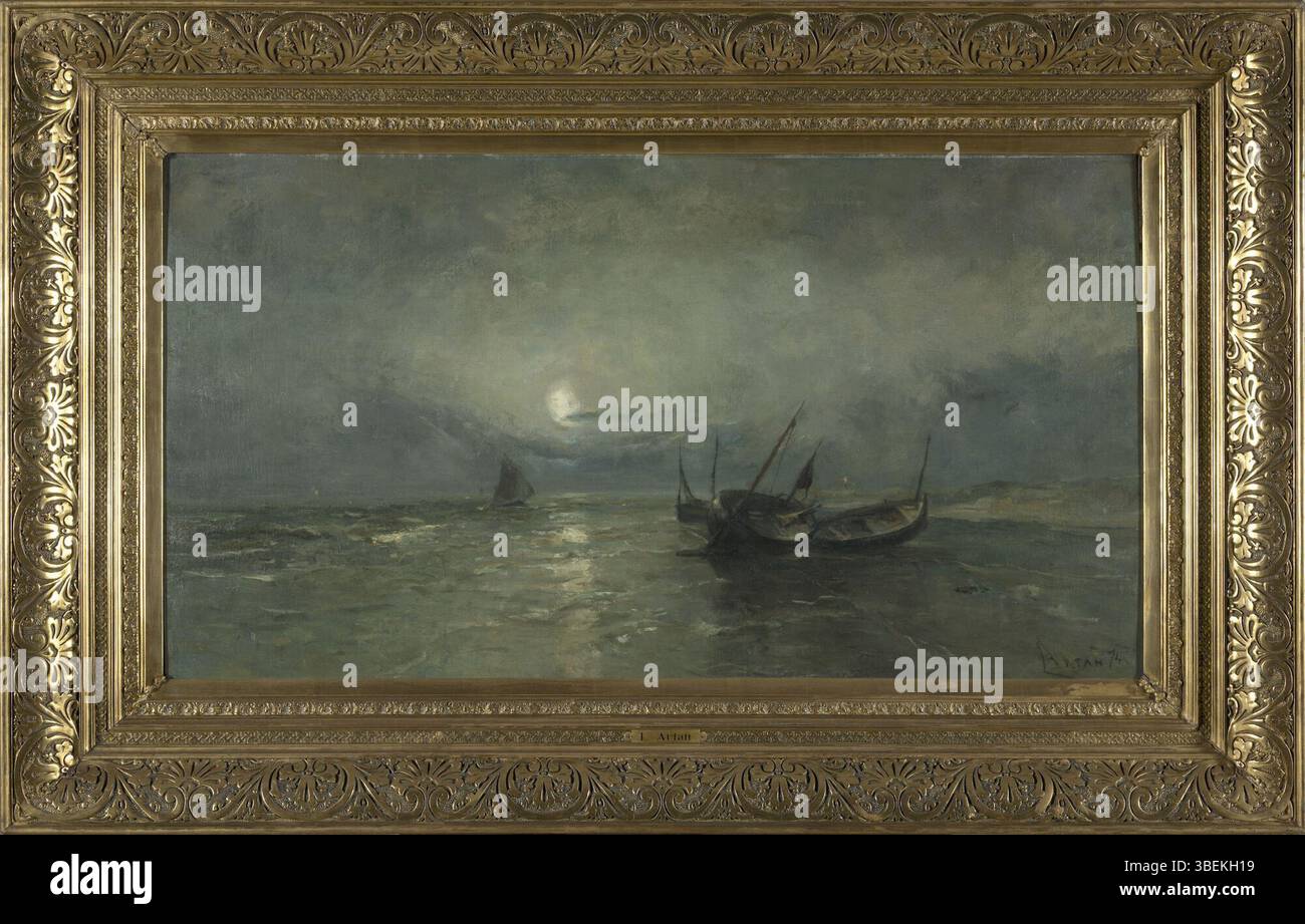 *Gestrande vaartuigen in de nacht* (Stranded Vessels at Night) by Louis ...