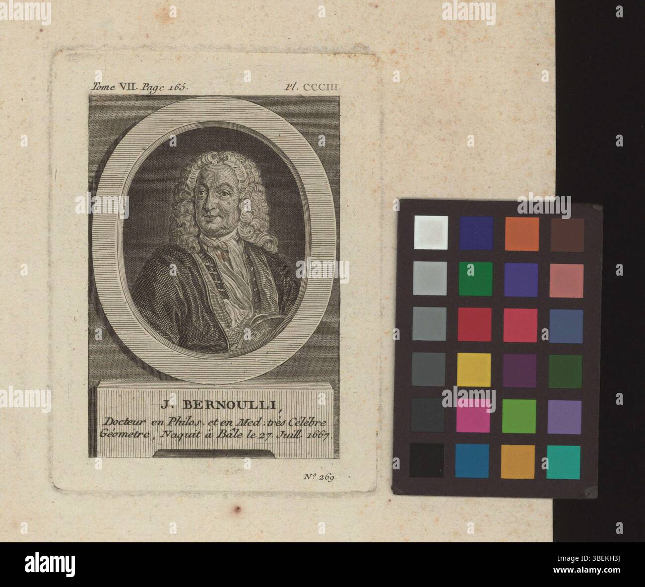 This copper engraving from around 1700 features the mathematician ...