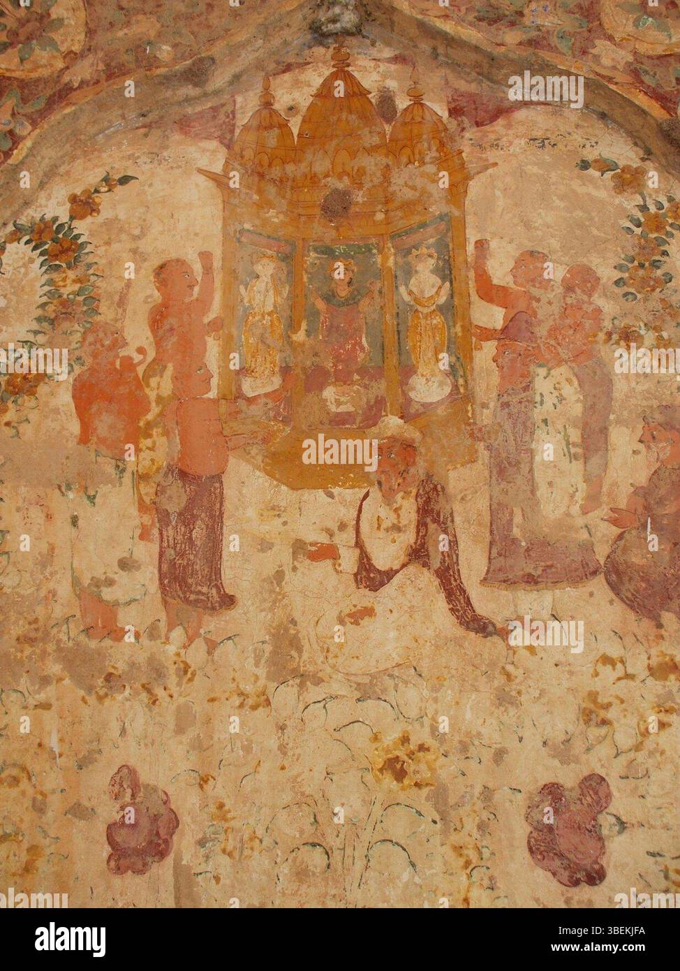 This fresco, painted by Gian Singh Naqqash, Jaimal Singh Naqqash, Mehtab Singh Naqqash, and ...