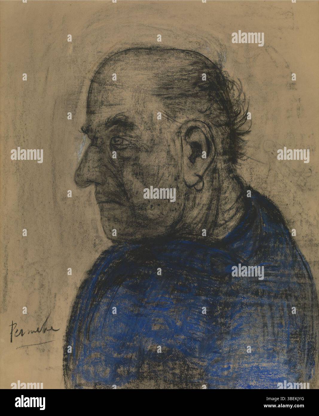 'Oostendse Visser' by Constant Permeke is a 20th-century expressionist ...