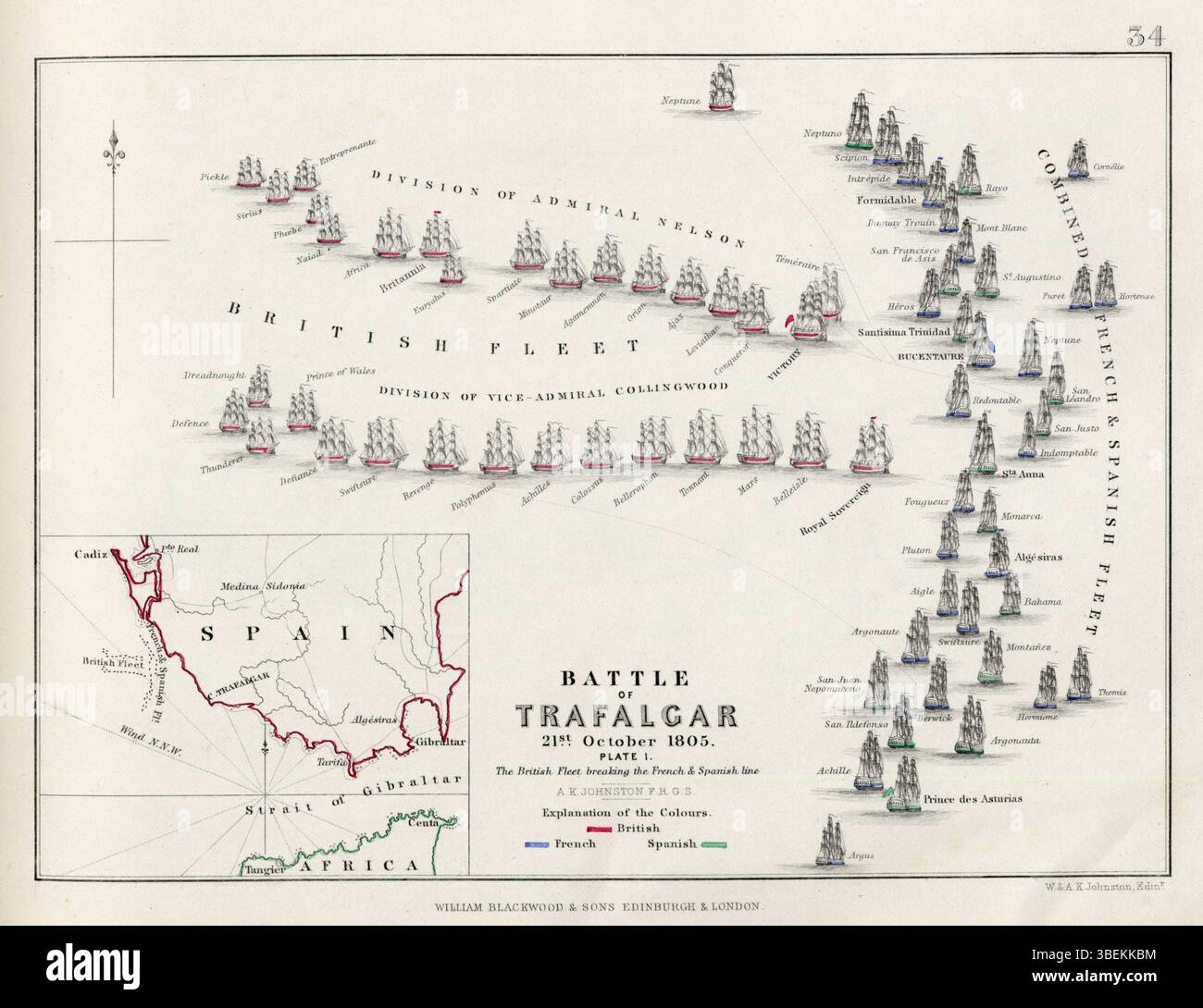 This plate from Alison's Atlas depicts the tactical arrangement of the ...