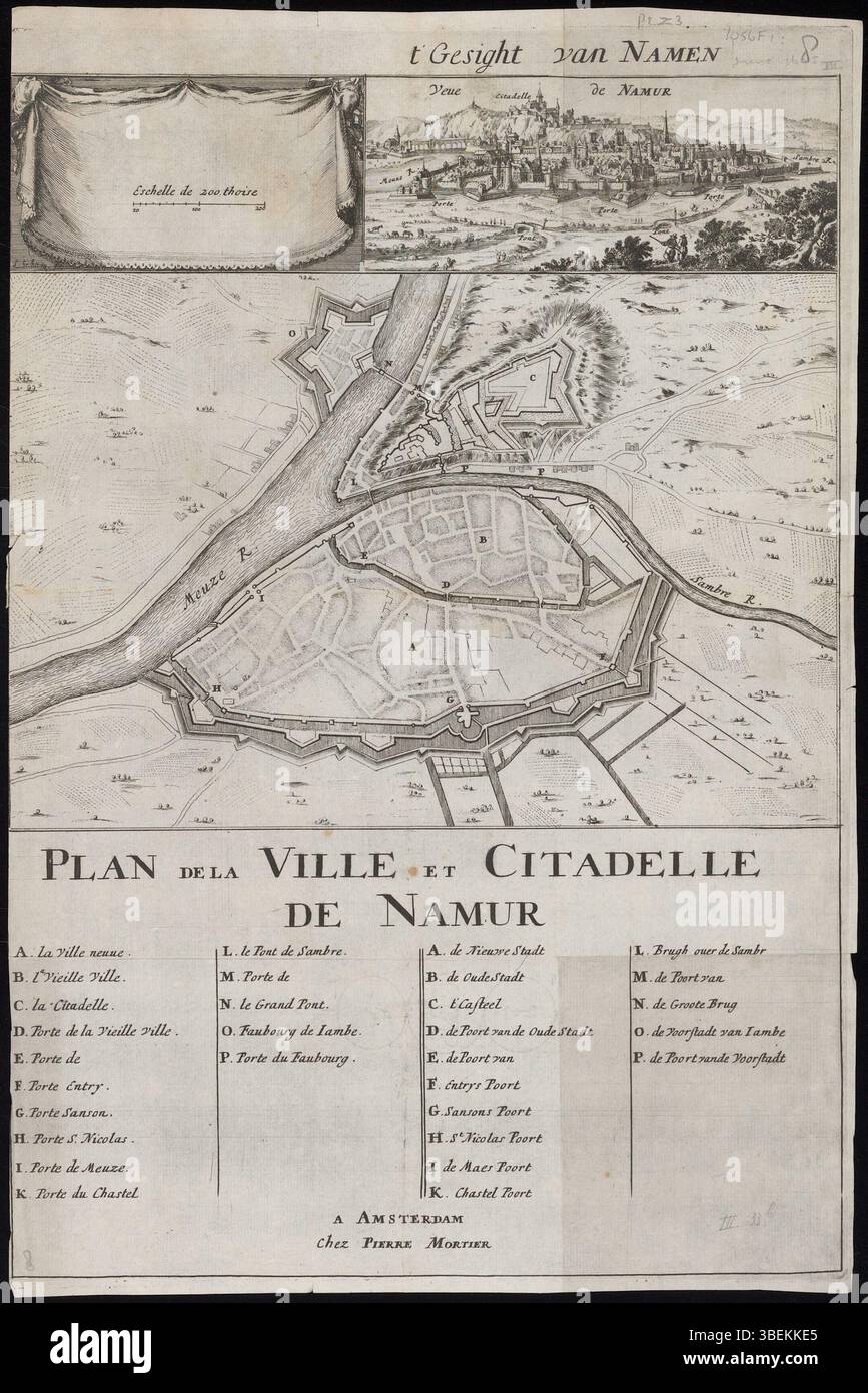 'Plan de la ville et citadelle de Namur' is a map of the city of Namur ...