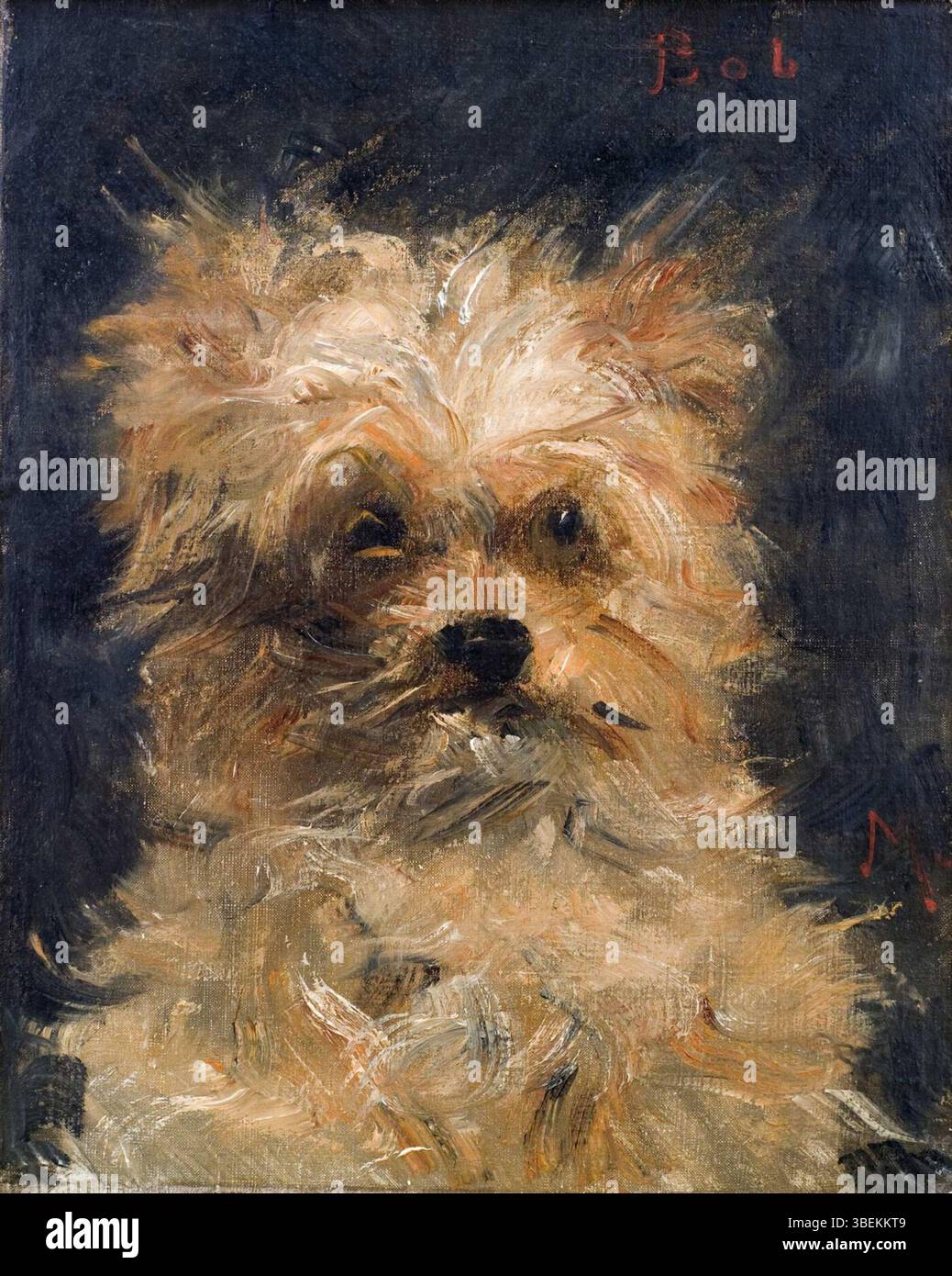 Eduard Manet's 1876 painting 'Dog Called Bob' likely depicts a pet ...