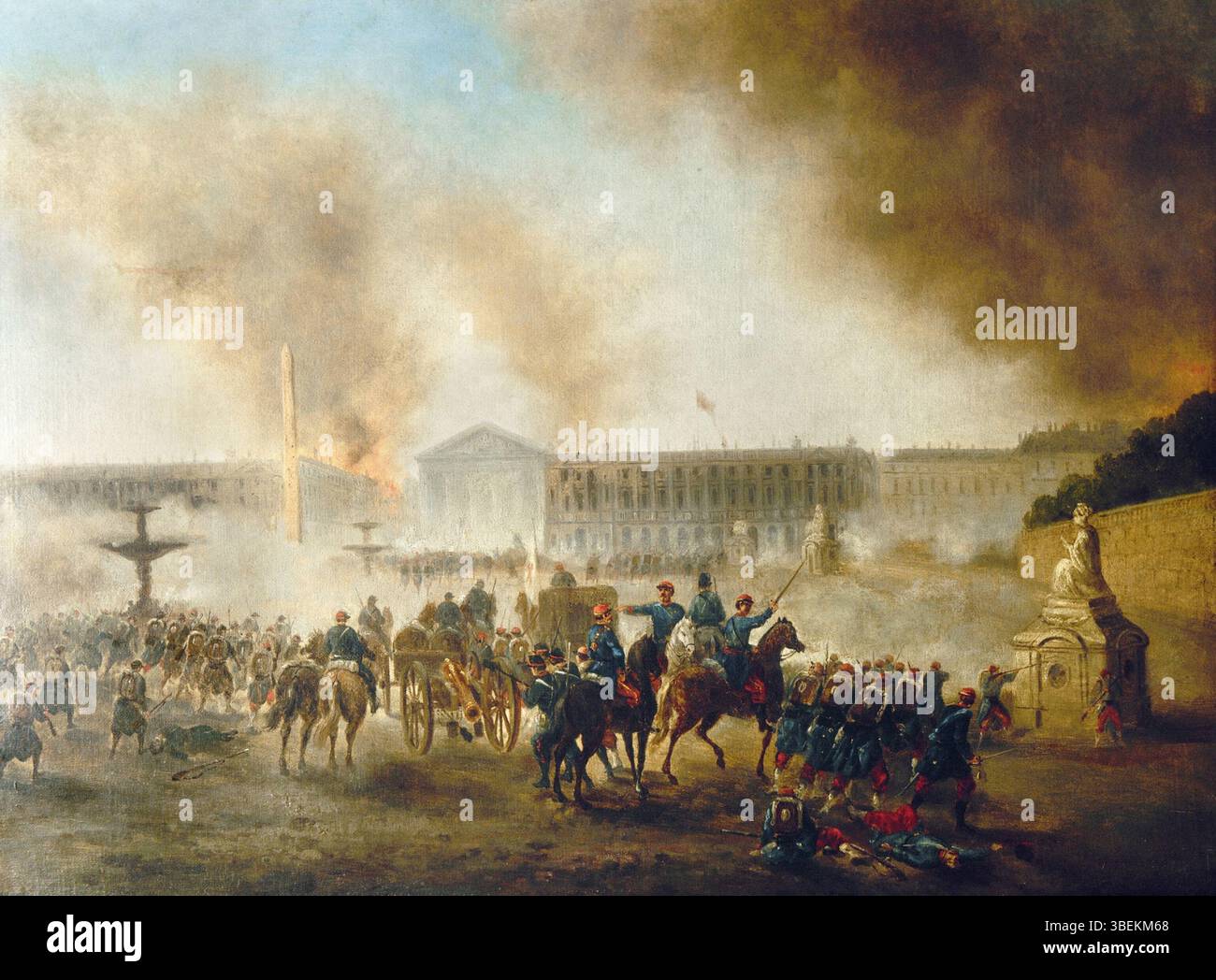 Gustave Boulanger's 1871 painting, 'Battle in Place de la Concorde in ...
