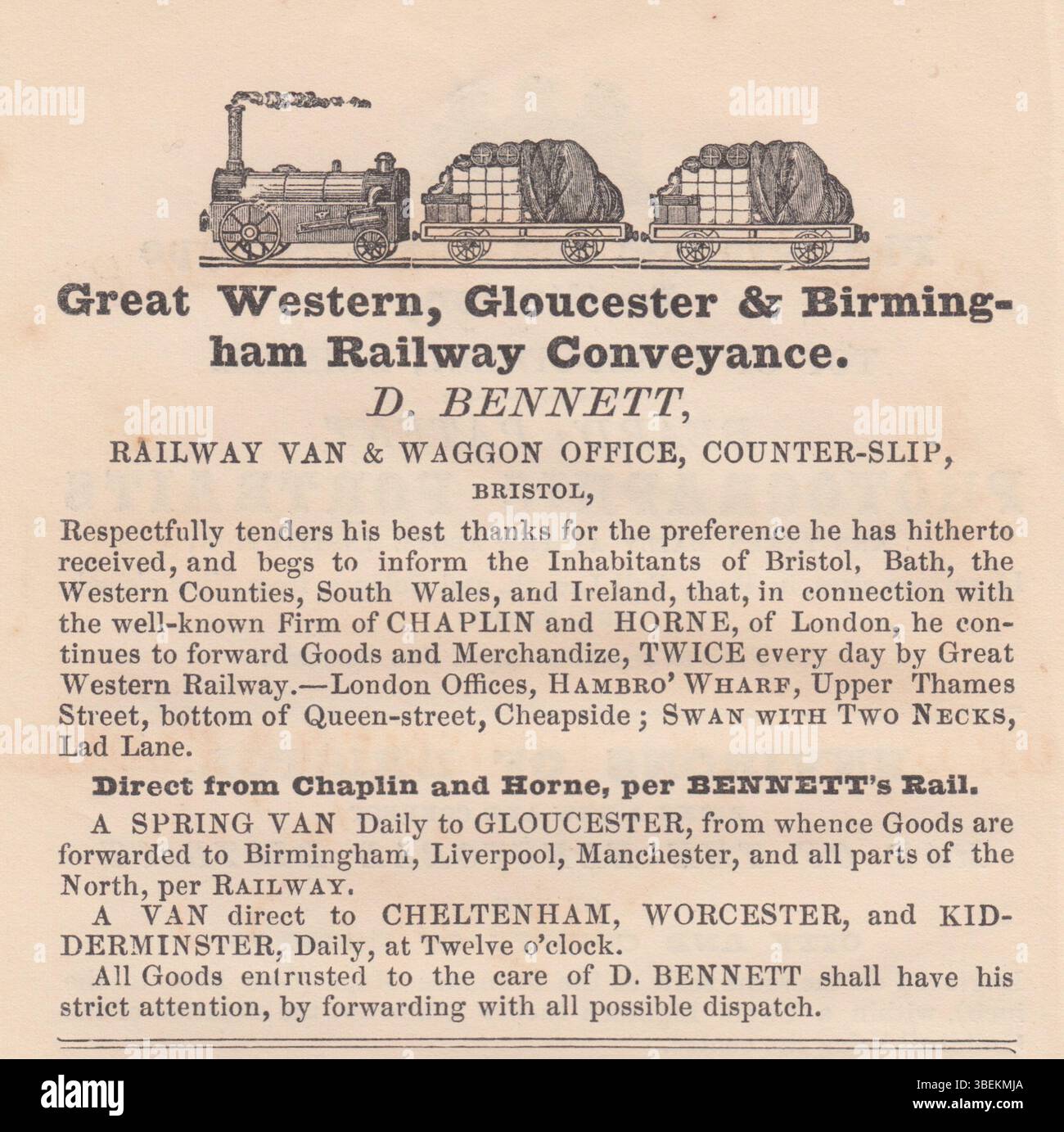 This 1842 advertisement in a Bristol guidebook promotes the Great ...