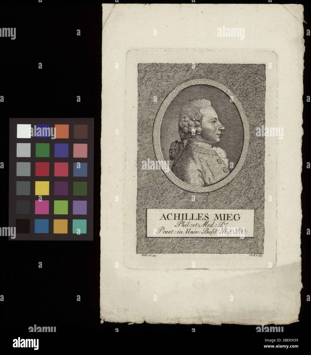 Achilles Mieg, portrayed in 1788 by Müller and J.R.K., is captured in ...