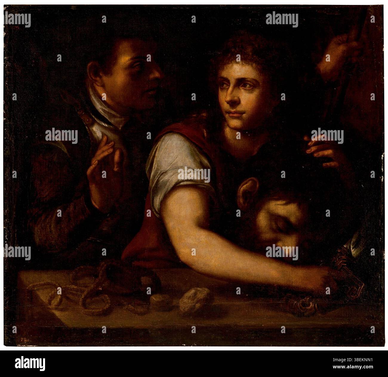 'David Defeats Goliath,' a 17th-century painting by an anonymous artist ...