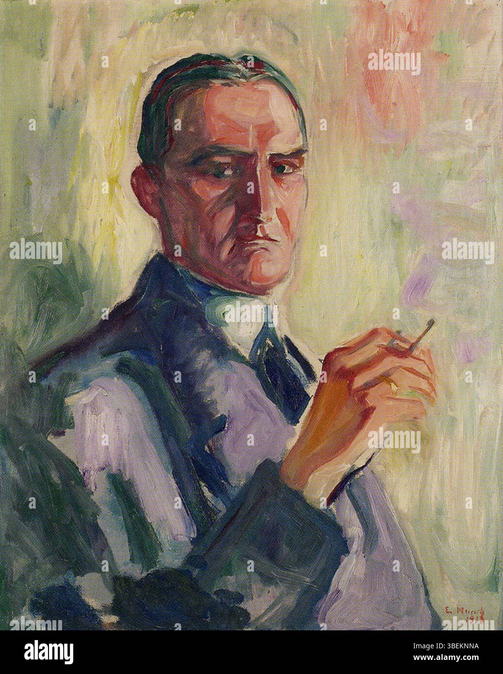 This 1917 painting of Hieronymus Heyerdahl by Edvard Munch showcases ...