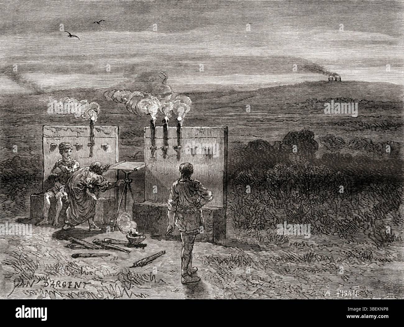 This illustration by Yan Dargent from December 31, 1868, depicts the ...