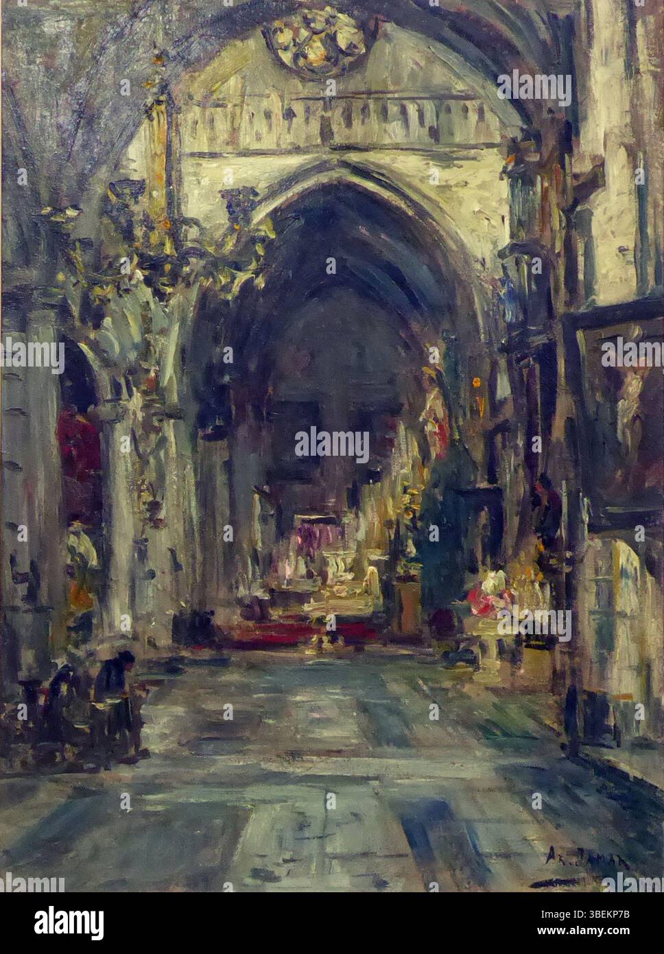 This 1939 oil painting by Armand Jamar portrays the interior of a ...