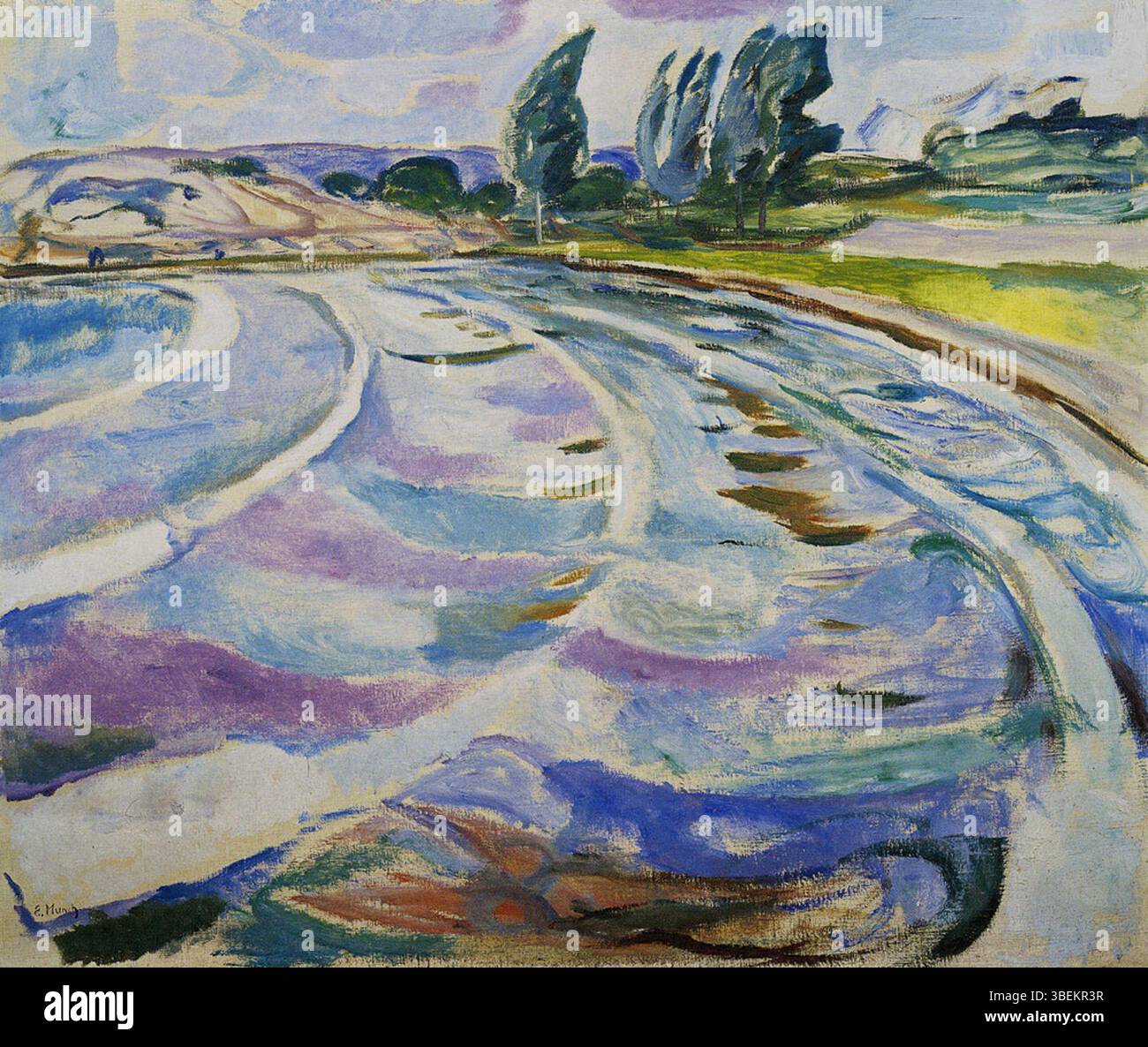 *Waves* (1921) by Edvard Munch depicts crashing waves, using bold ...