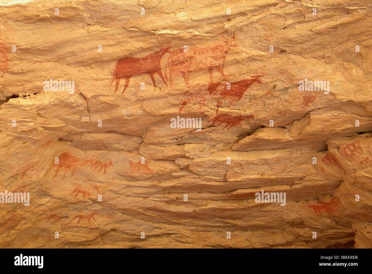 Rock Painting. Ennedi Region. Chad Stock Photo - Alamy