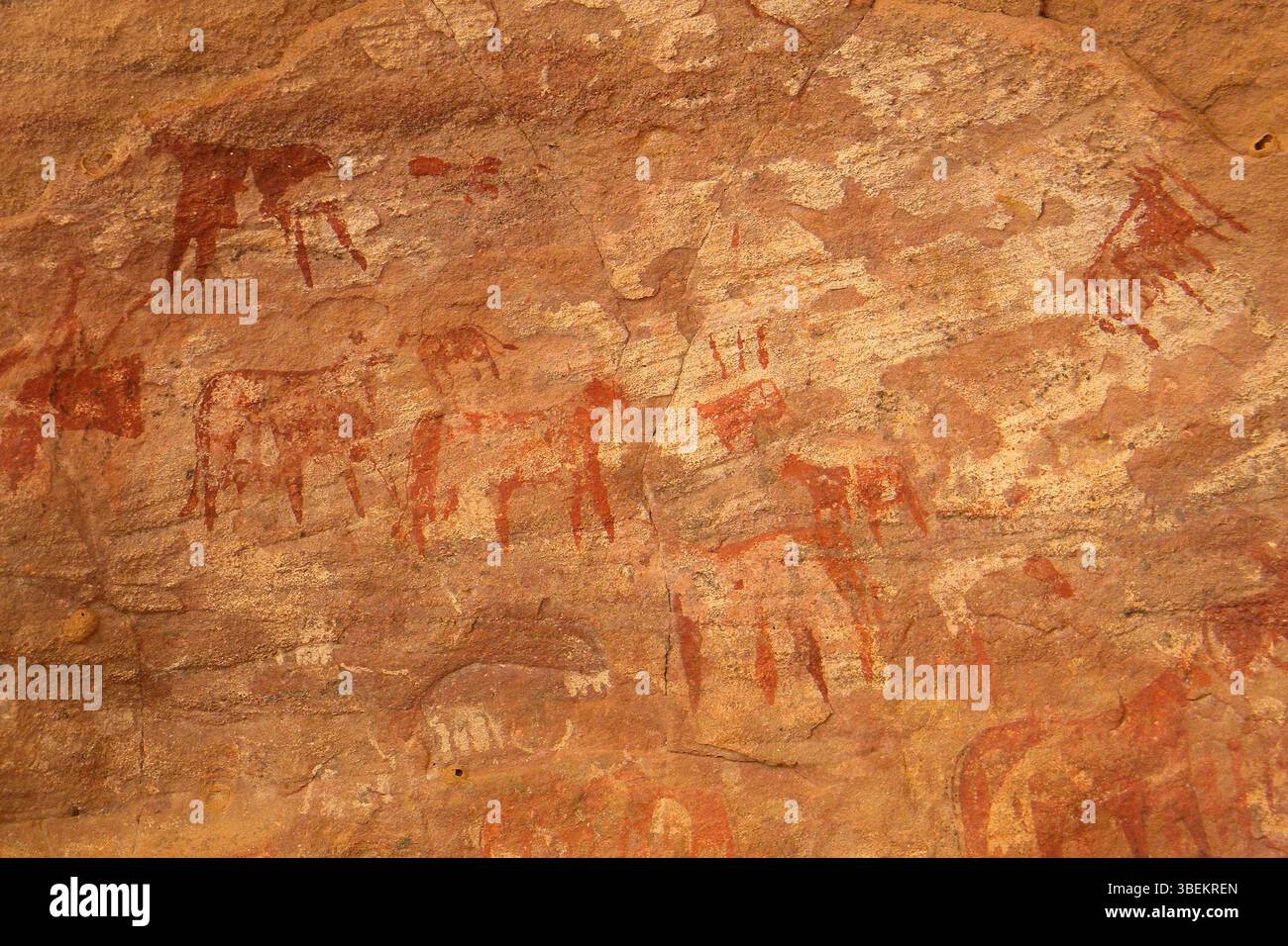 Rock Painting. Ennedi Region. Chad Stock Photo - Alamy