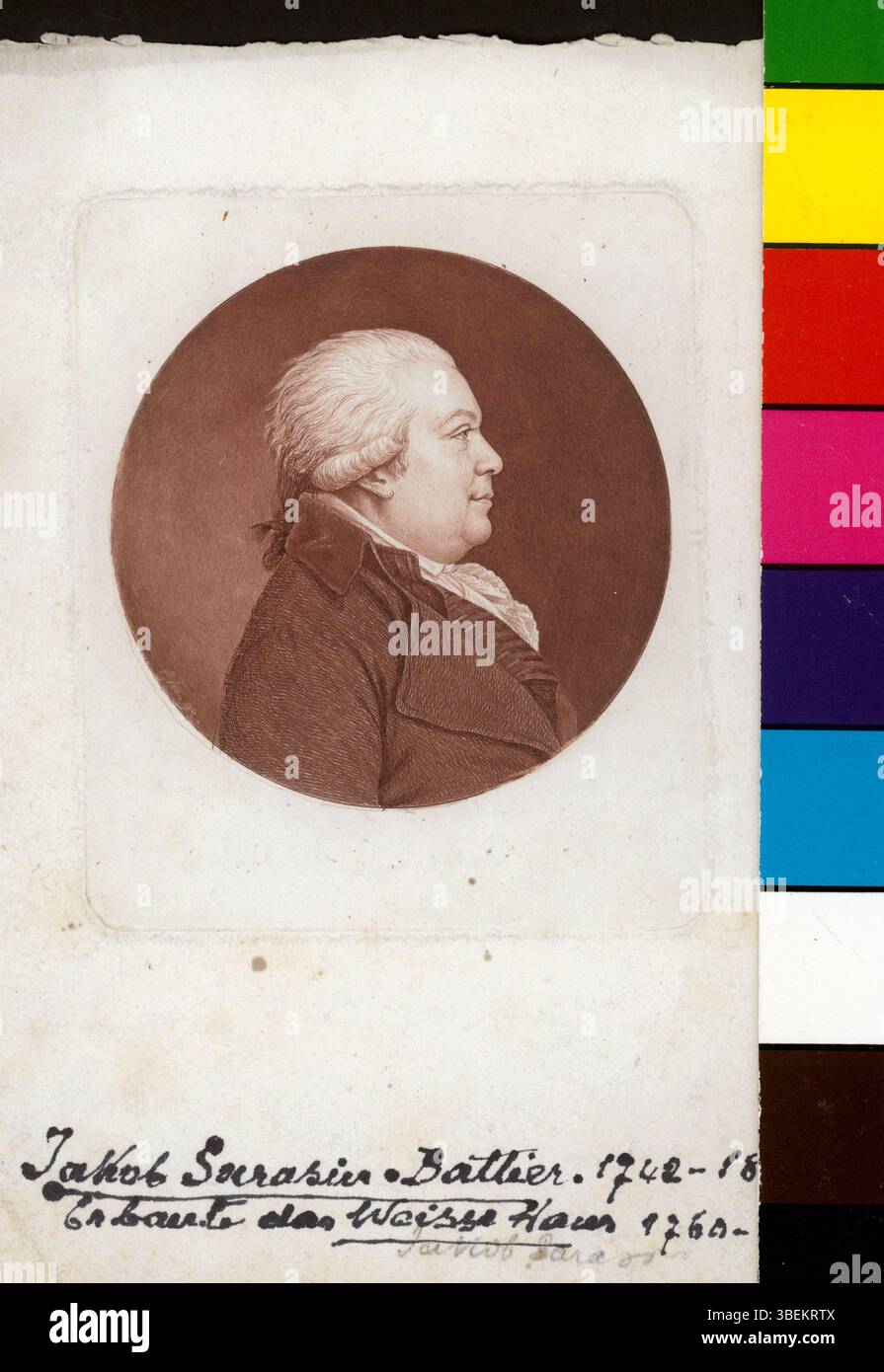 This 18th-century portrait of Jakob Sarasin, produced between 1786 and ...